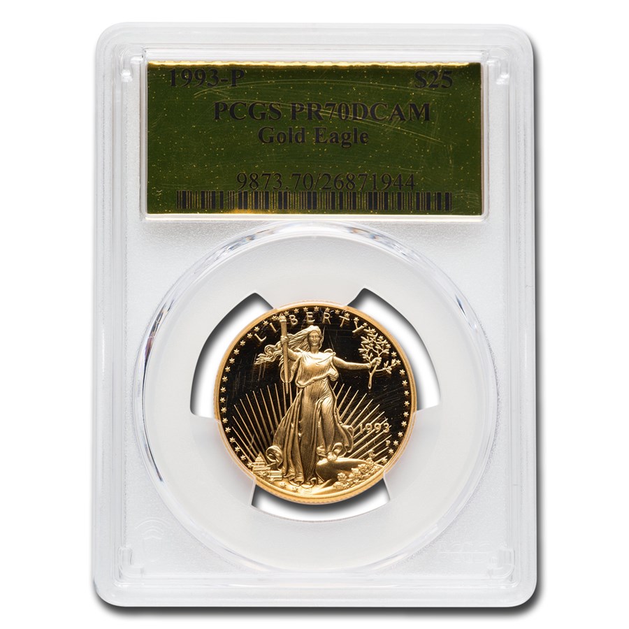 Buy 1993-P 1/2 oz Proof American Gold Eagle PR-70 PCGS (Gold Foil) | APMEX