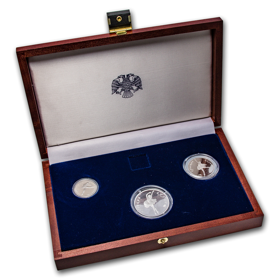 Buy 1993 Russia 3-Coin Palladium Ballerina Proof Set | APMEX