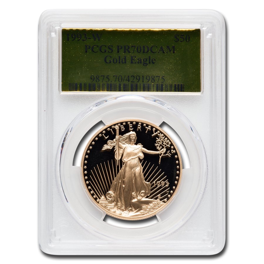 Buy 1993-W 1 oz Proof American Gold Eagle PR-70 DCAM PCGS (Gold Foil ...