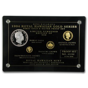 Buy 1994 4-Piece Hawaiian Gold/Silver King Proof Set | APMEX