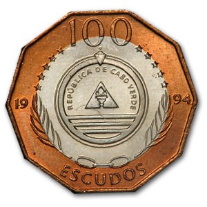 Buy 1994 Cape Verde 2-Coin Bimetal 100 Escudos Madalan Ship Set BU | APMEX