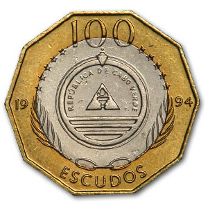 Buy 1994 Cape Verde 2-Coin Bimetal 100 Escudos Madalan Ship Set BU | APMEX