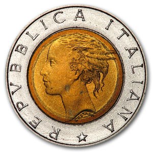 Buy 1994 Italy Bimetal 500 Lire Luca Pacioli BU | APMEX
