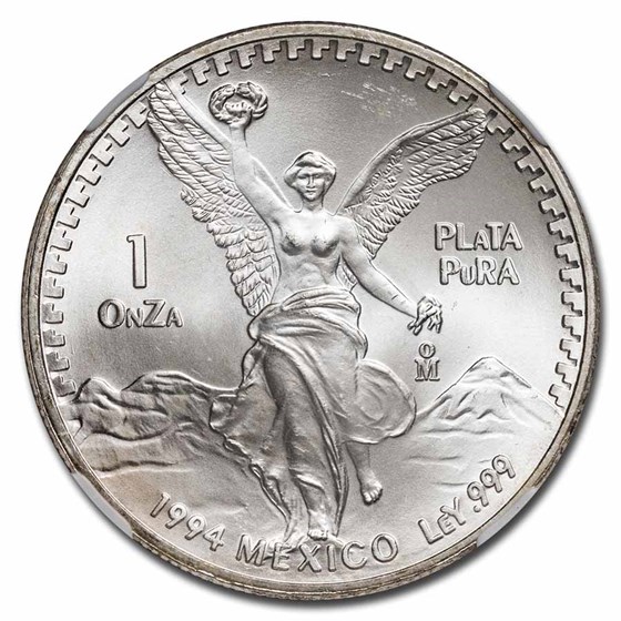 Buy 1994 Mexican 1 oz Silver Libertad MS-66 NGC | APMEX