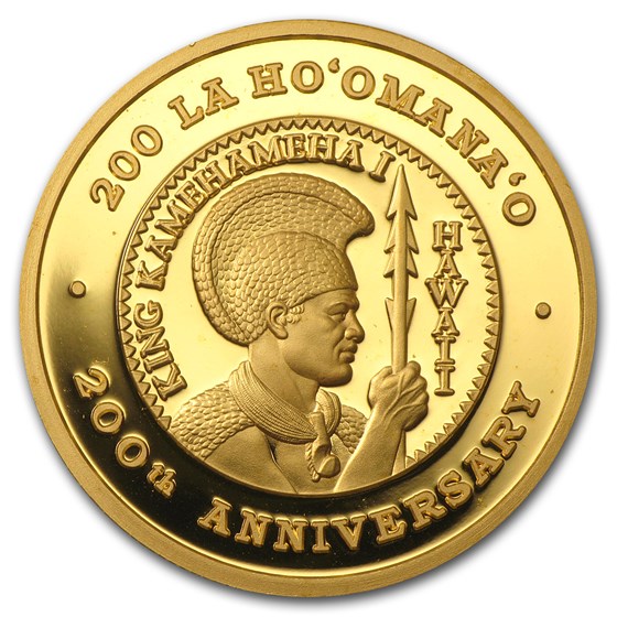 Buy 1995 1 oz Gold Round - Hawaiian King Kamehameha | APMEX