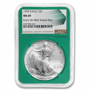 Buy 1995 American Silver Eagle MS-69 NGC (Green Holder) | APMEX