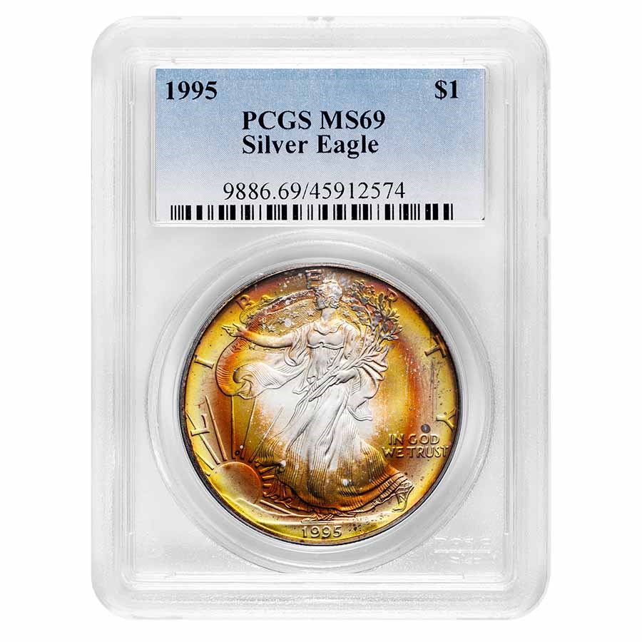 Buy 1995 American Silver Eagle MS-69 PCGS (Beautifully Toned) | APMEX