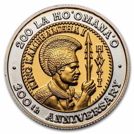 Buy 1995 Hawaiian 3-Coin Gold & Silver 200th Anniv Set (w/Box & COA ...