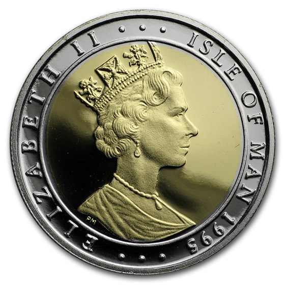 Buy 1995 Isle of Man Platinum/Gold Proof Angel & Noble Set (No Box) | APMEX