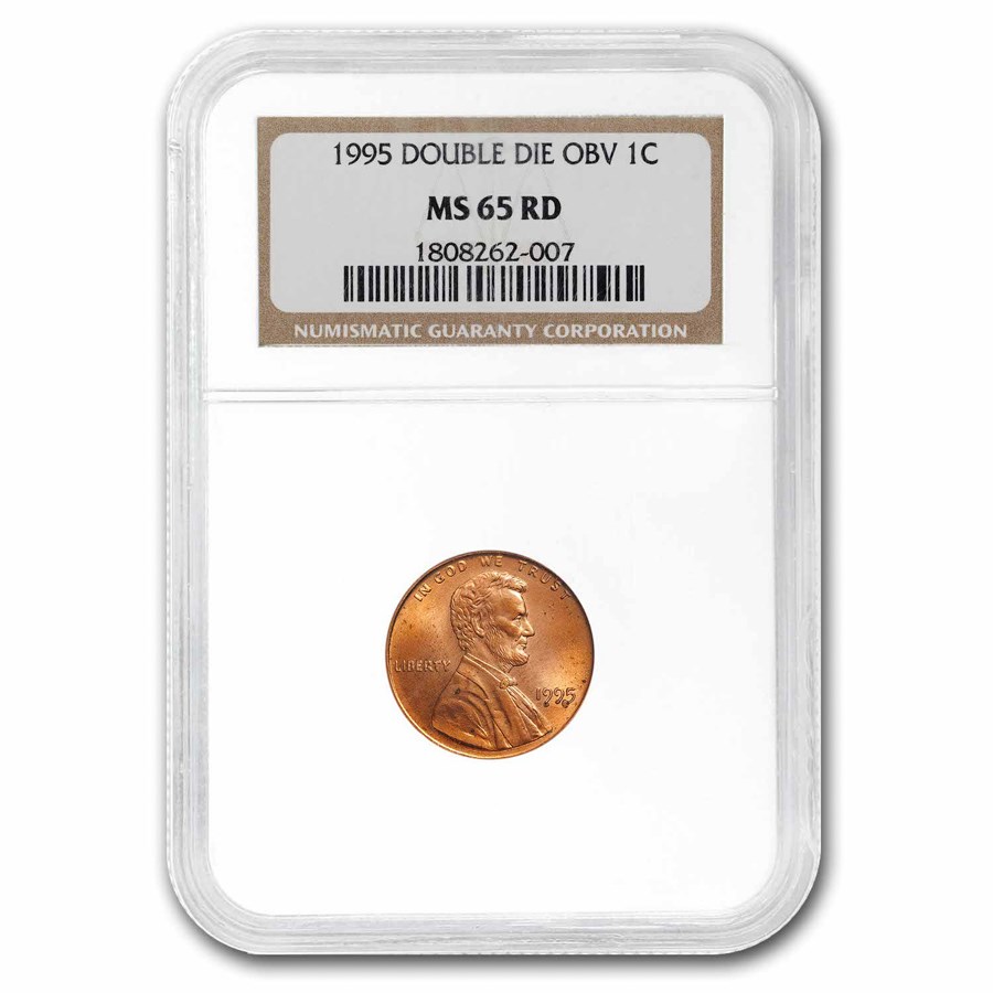 Buy 1995 Lincoln Cent Doubled Die Obv MS-65 NGC (Red) | APMEX