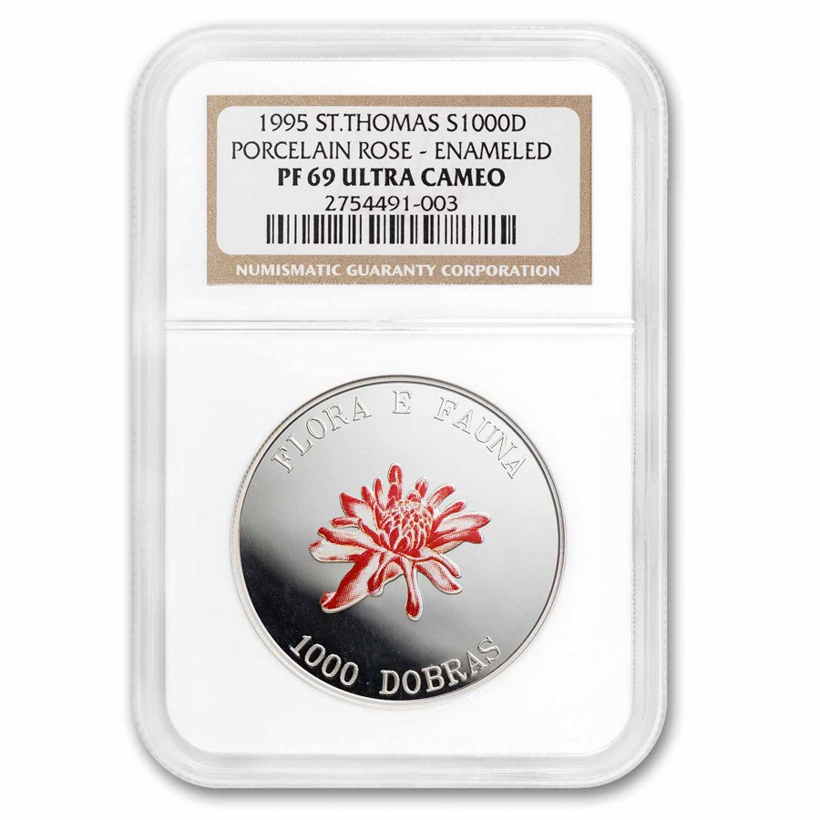 Buy 1995 St. Thomas & Prince Silver 1000 Dobras PF-69 Ultra Cameo NGC ...