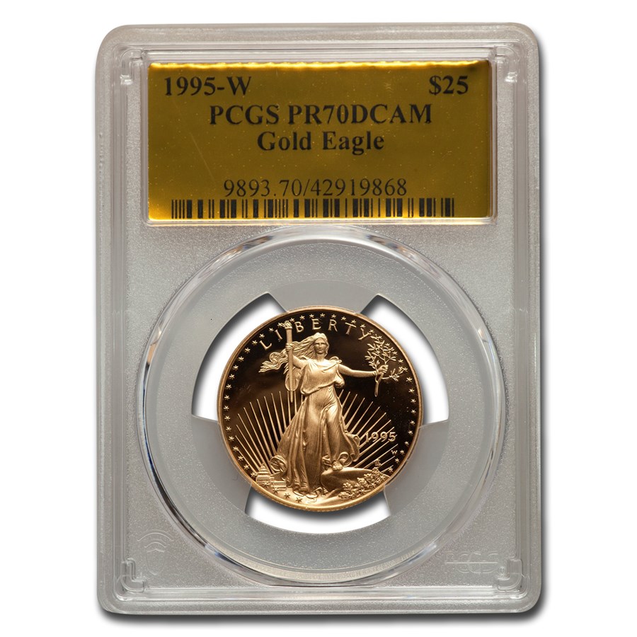 Buy 1995-W 1/2 oz Proof American Gold Eagle PR-70 PCGS (Gold Foil) | APMEX