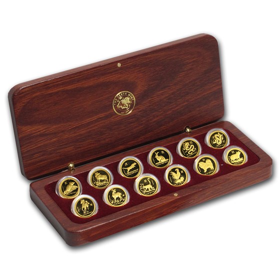 Buy 1996-2007 12-Coin 1/10 oz Gold Lunar Proof Set (Series I) | APMEX