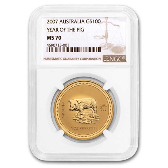 Buy 1996-2007 1 oz Gold AUS Lunar Set 12 Coins MS-70 | APMEX