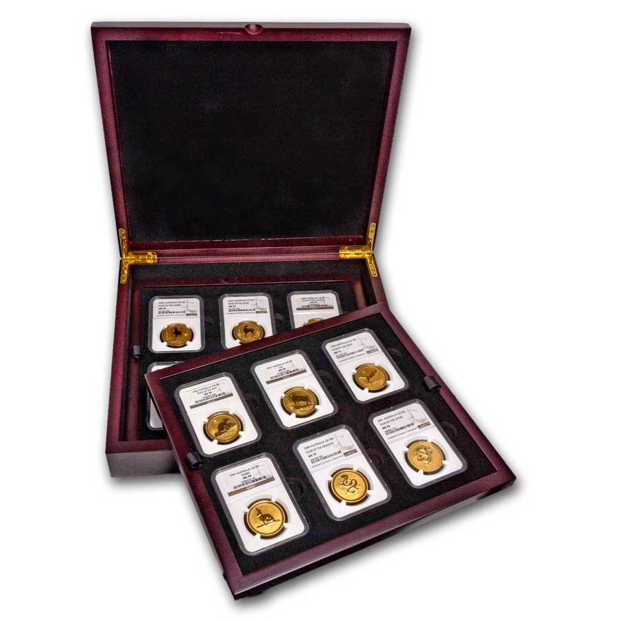 Buy 1996-2007 1 oz Gold AUS Lunar Set 12 Coins MS-70 | APMEX