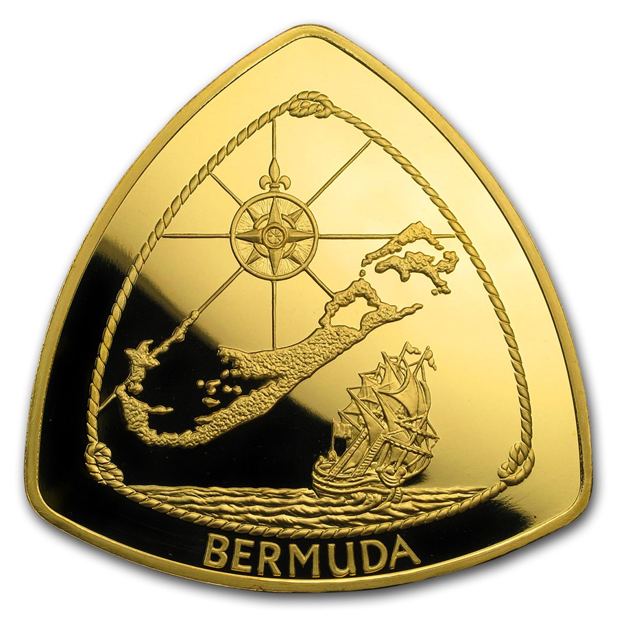 Buy 1996 Bermuda 5 oz Proof Gold $180 Bermuda Triangle | APMEX