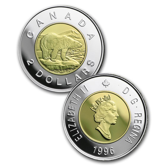 Buy 1996 Canada $2 Piedfort Silver Coin and Banknote Set | APMEX