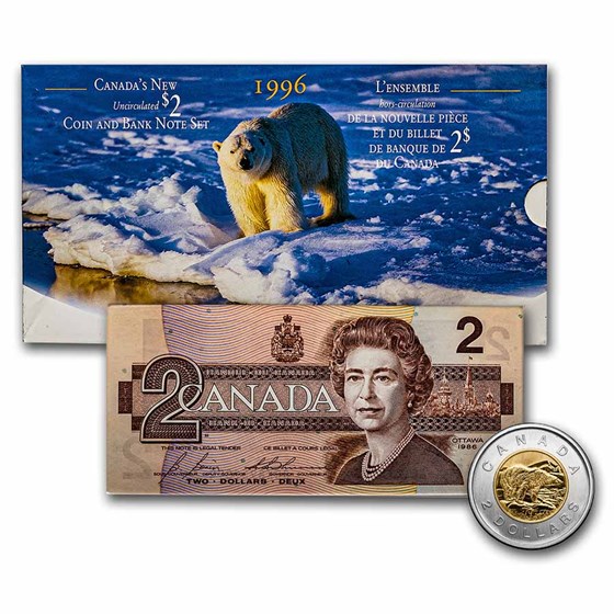 Buy 1996 Canada $2 Uncirculated Coin and Banknote Set | APMEX