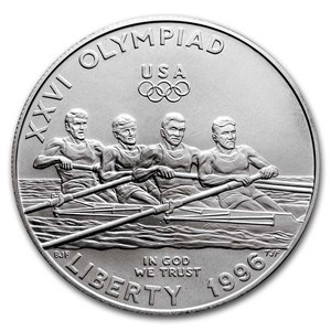 Buy 1996-D Olympic Rowing $1 Silver Commem BU (w/Box & COA) | APMEX