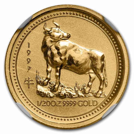 Buy 1997 Australia 1/20 oz Gold Lunar Ox BU (SI) MS-69 NGC | APMEX