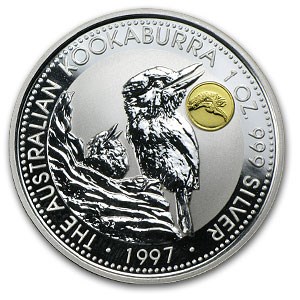 Buy 1997 Australia 1 oz Silver Kookaburra BU (Gold Phoenix Privy) | APMEX