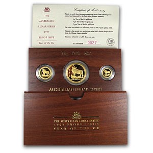 Buy 1997 Australia 3-Coin Gold Lunar Ox Proof Set (Series I) | APMEX