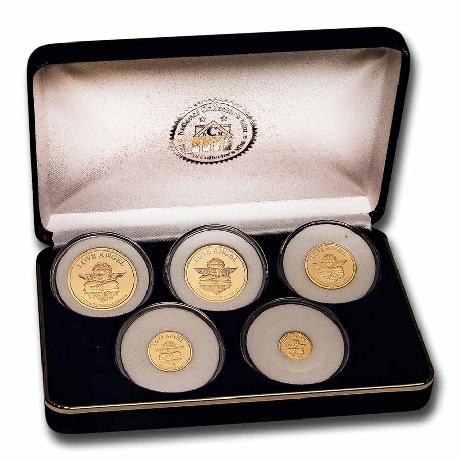 Buy 1997 Cook Islands 5-Coin Gold Love Angel Proof Set (1.083 oz) | APMEX