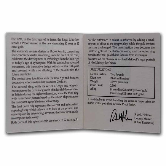 Buy 1997 Great Britain Gold 2 Pound Proof (Bi-Metal Celtic) | APMEX