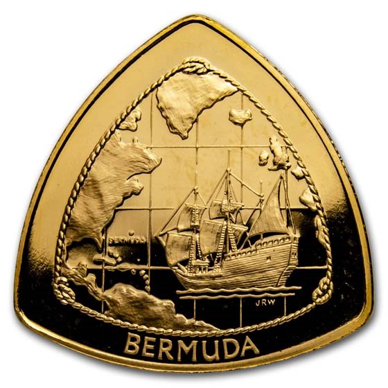 Buy 1998 Bermuda 1/2 oz Proof Gold Coin $30 Triangle (W/Box & COA) | APMEX