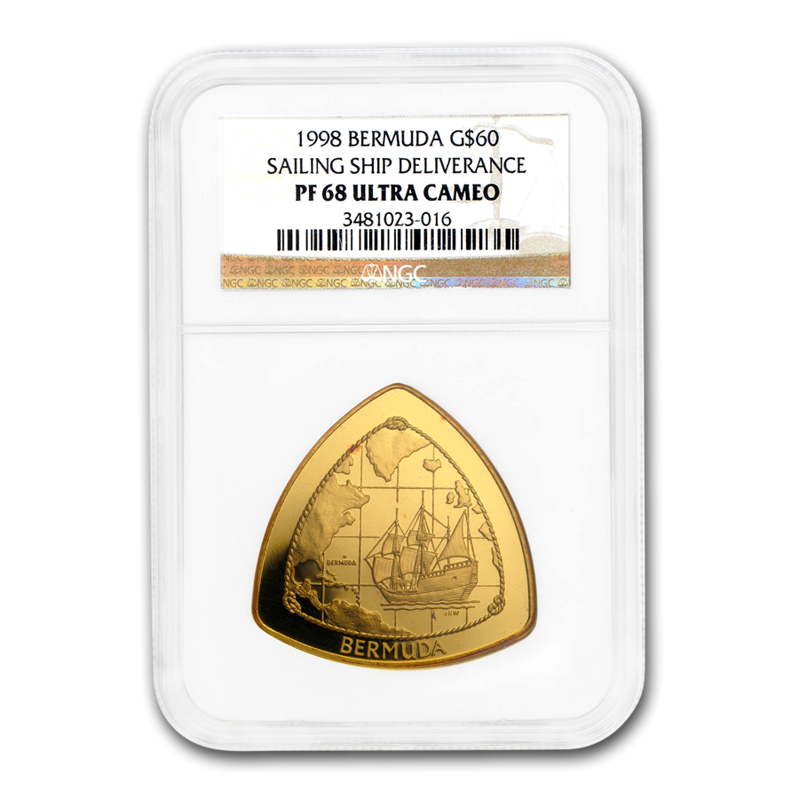 Buy 1998 Bermuda 1 oz Proof Gold $60 Triangle PF-68 NGC (Ultra Cameo ...