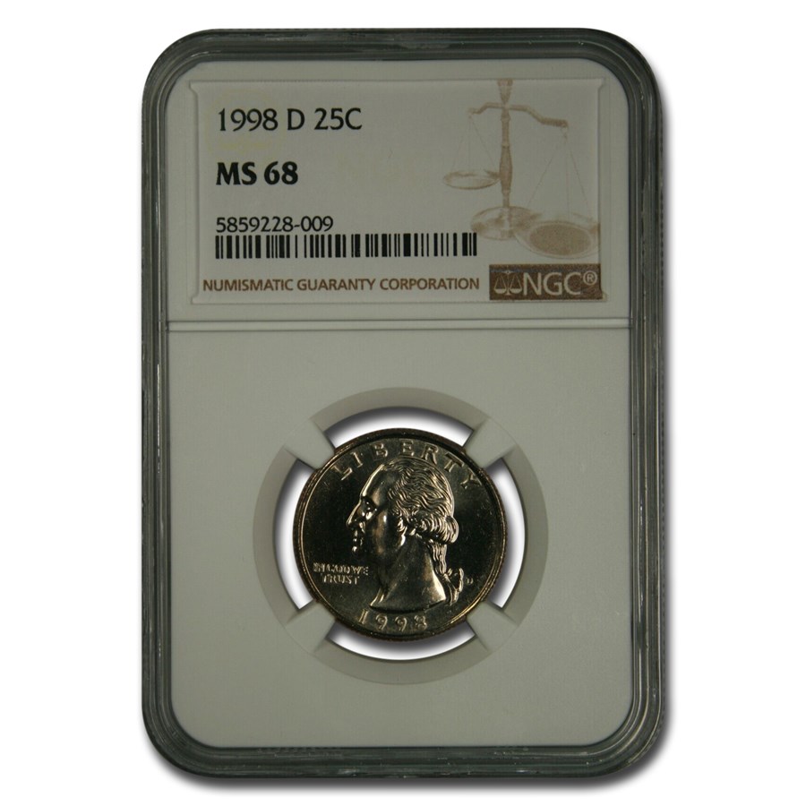 Buy 1998-D Washington Quarter MS-68 NGC | APMEX