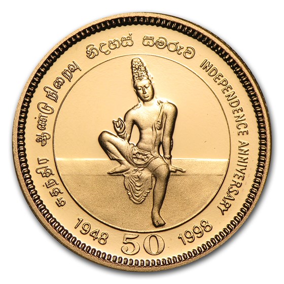 Buy 1998 Sri Lanka Gold 5000 Rupees Independence Proof | APMEX
