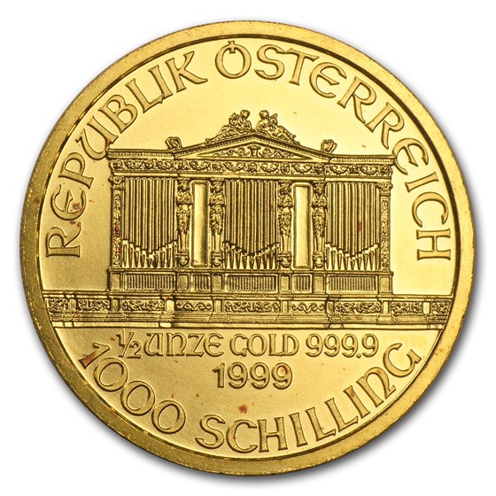 Buy 1999 Austria 1/2 oz Gold Philharmonic BU | APMEX