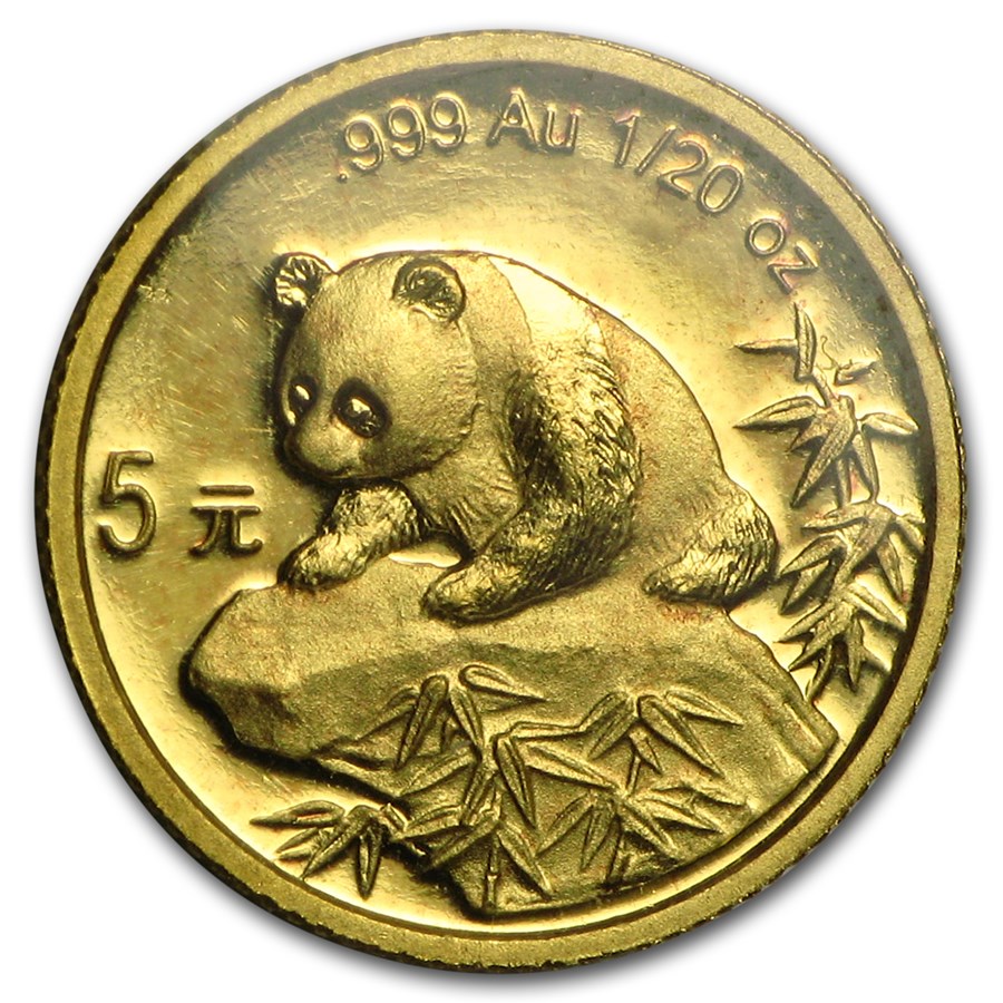 Buy 1999 China 1/20 oz Gold Panda Small Date BU (Sealed) | APMEX
