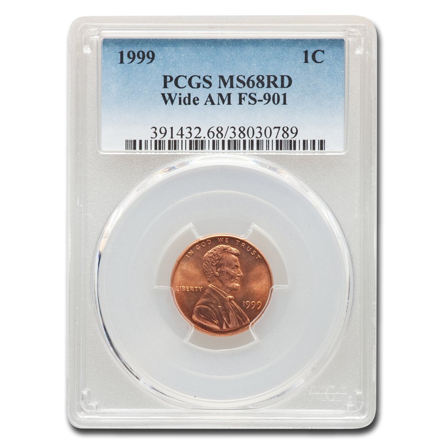 Buy 1999 Lincoln Cent MS-68 PCGS (Red, Wide AM FS-901) | APMEX