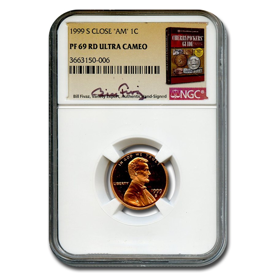 1999-S Lincoln Cent PF-69 UCAM NGC (Red, Close "AM". Fivaz)