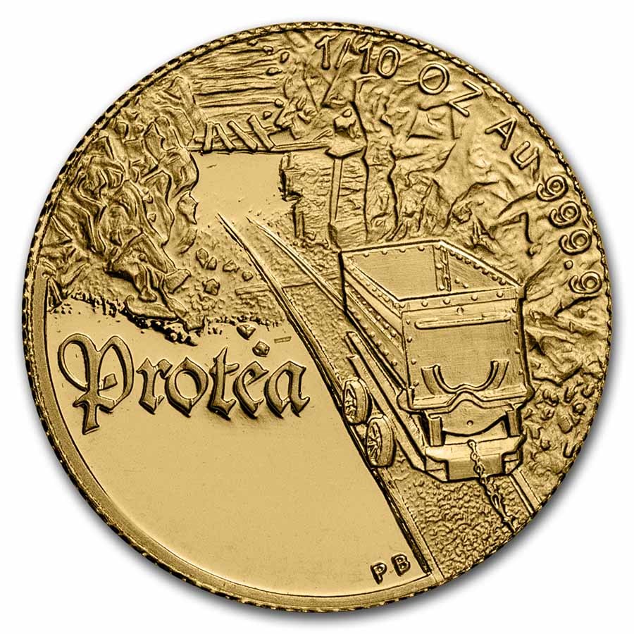 Buy 1999 South Africa 1/10 oz Proof Gold Protea Mining | APMEX