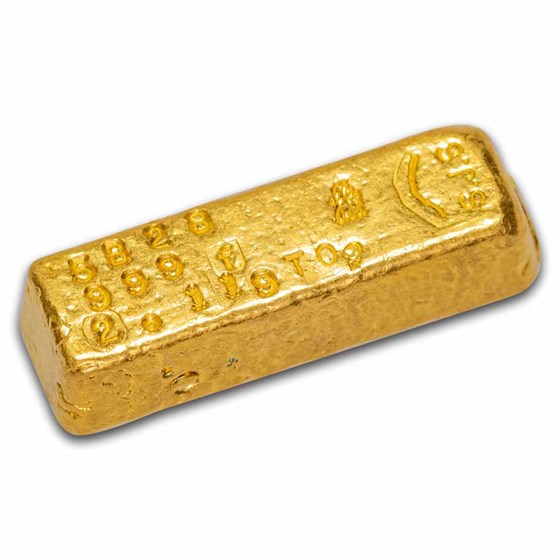 2.119 oz Gold Bar - Vintage San Juan Silver Gold Bar (SJS)