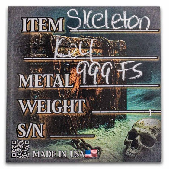 2.3 oz Hand Poured Silver - Skeleton Key