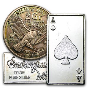 Buy 2 gram Silver Bar/Round (Various) | APMEX