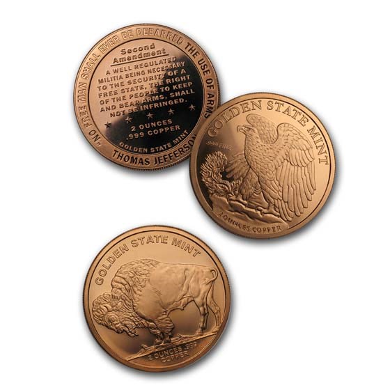 Buy 2 oz Copper Round - Random Design | APMEX