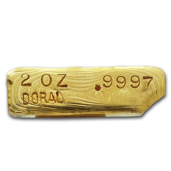 Buy 2 oz Gold Bar - DORAL (.9997 Fine) | APMEX