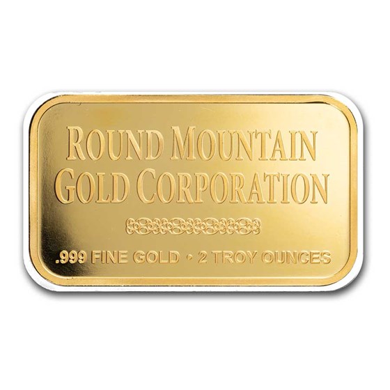 2 oz Gold Bar - Round Mountain Gold Corp (Kinross, SMI)