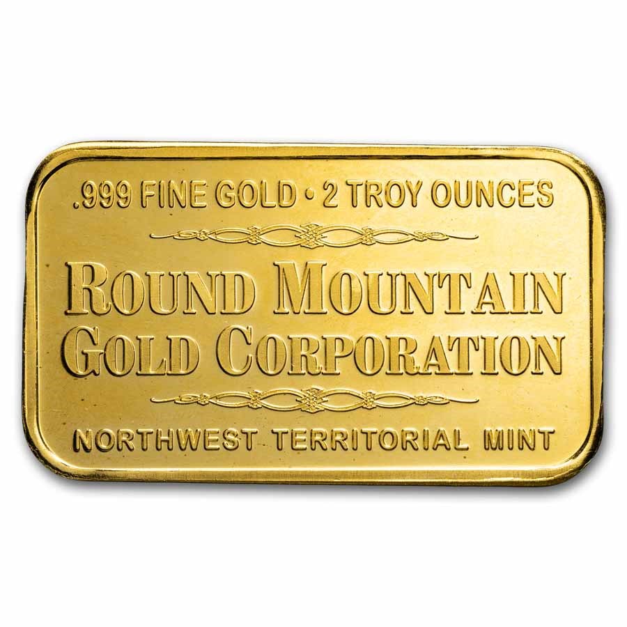 2 oz Gold Bar - Round Mountain Gold Corp (NWTM)