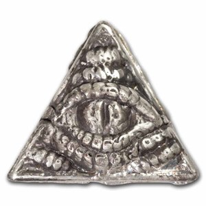 Buy 2 oz Hand Poured Silver Dragon Eye Triangle | APMEX