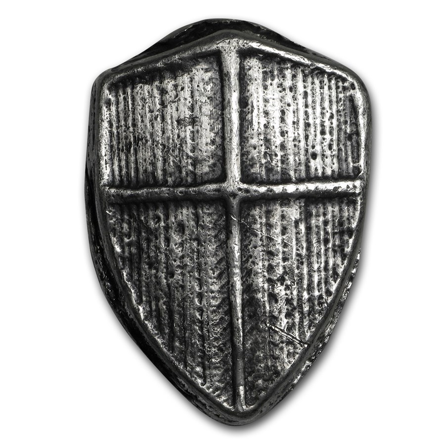 Buy 2 oz Hand Poured Silver Shield | APMEX