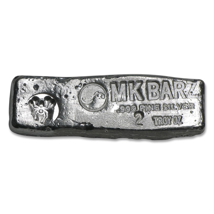 Buy 2 oz Silver Bar - MK Bars & Bullion (Spider, Kit-Kat) | APMEX