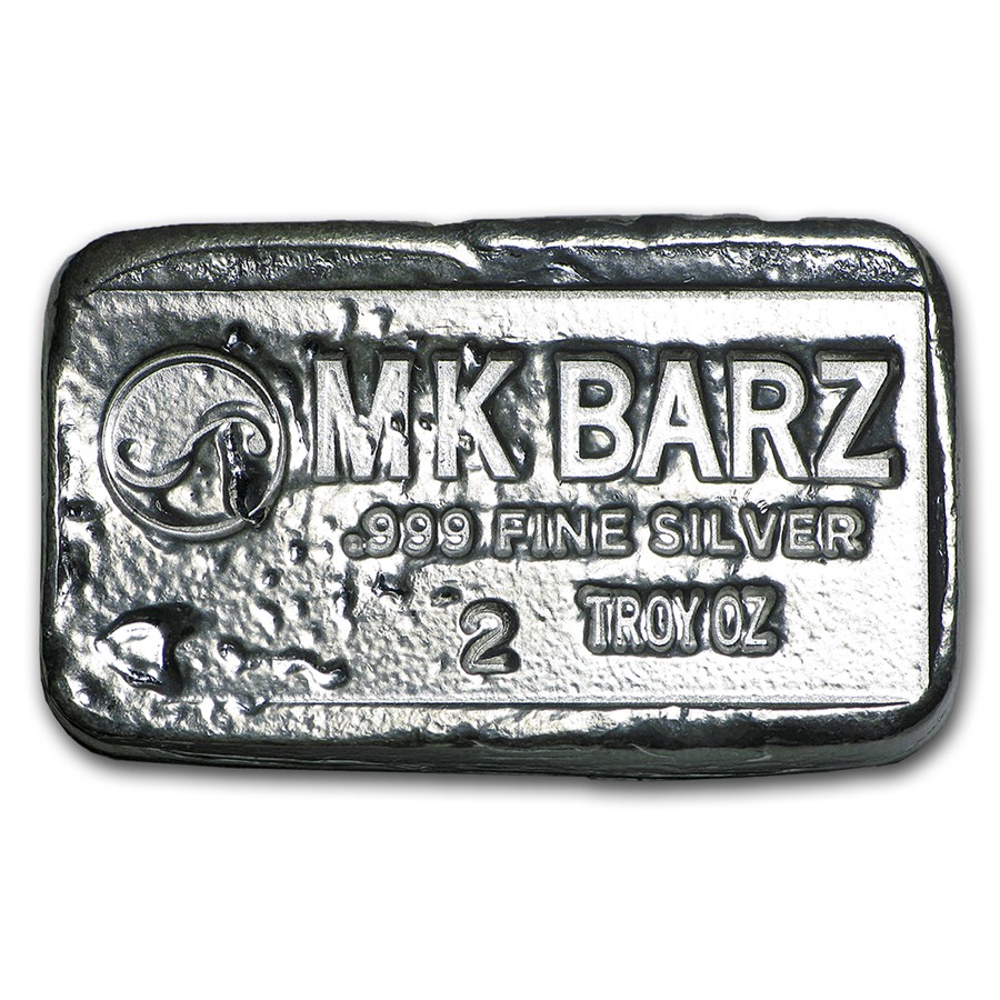 Buy 2 oz Silver Bar - MK Barz & Bullion | APMEX