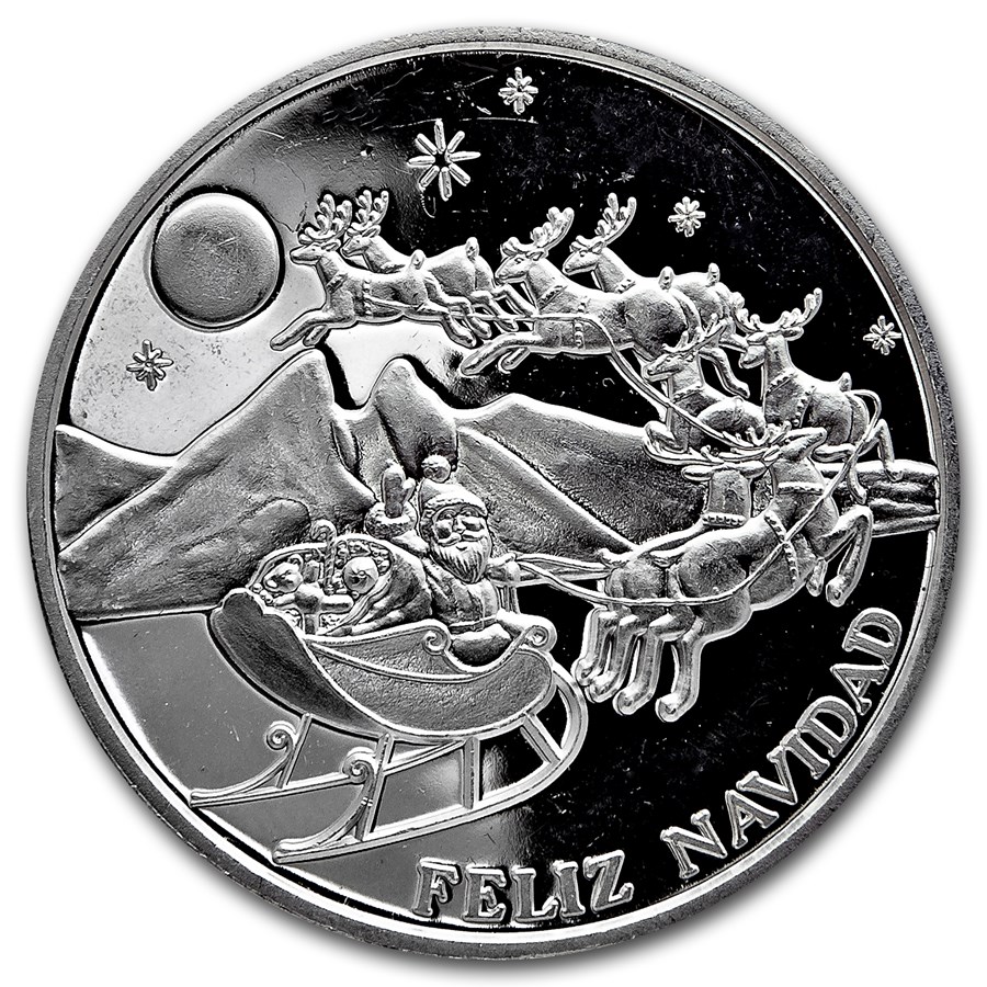 Buy 2 oz Silver - Feliz Navidad (Santa) .999 Fine | APMEX