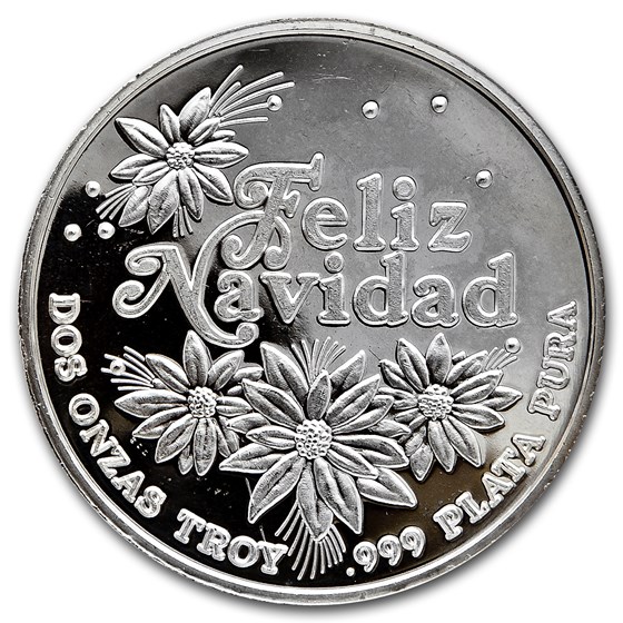 Buy 2 oz Silver - Feliz Navidad (Santa) .999 Fine | APMEX
